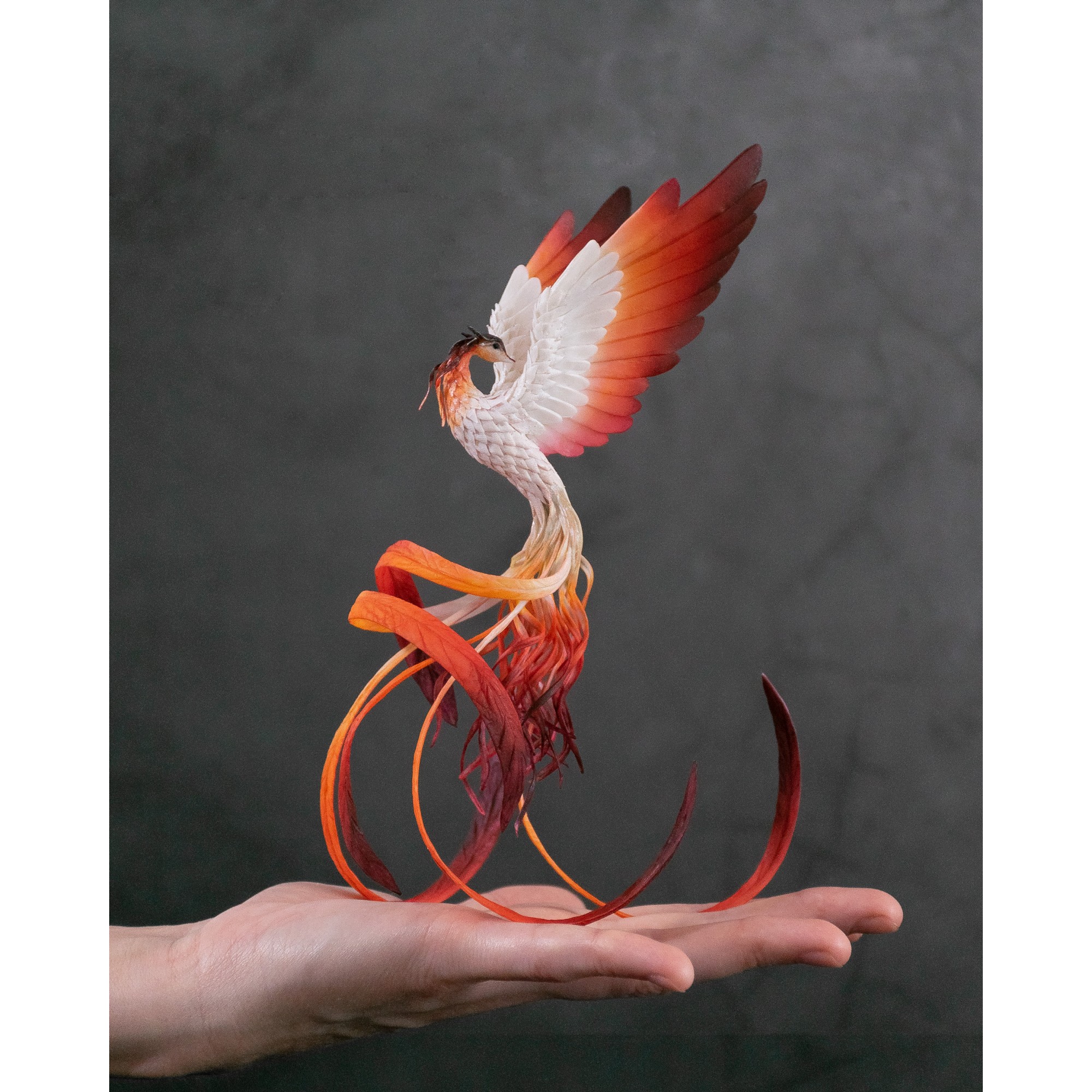 Tutorial how to sculpt phoeniх bird by air clay.