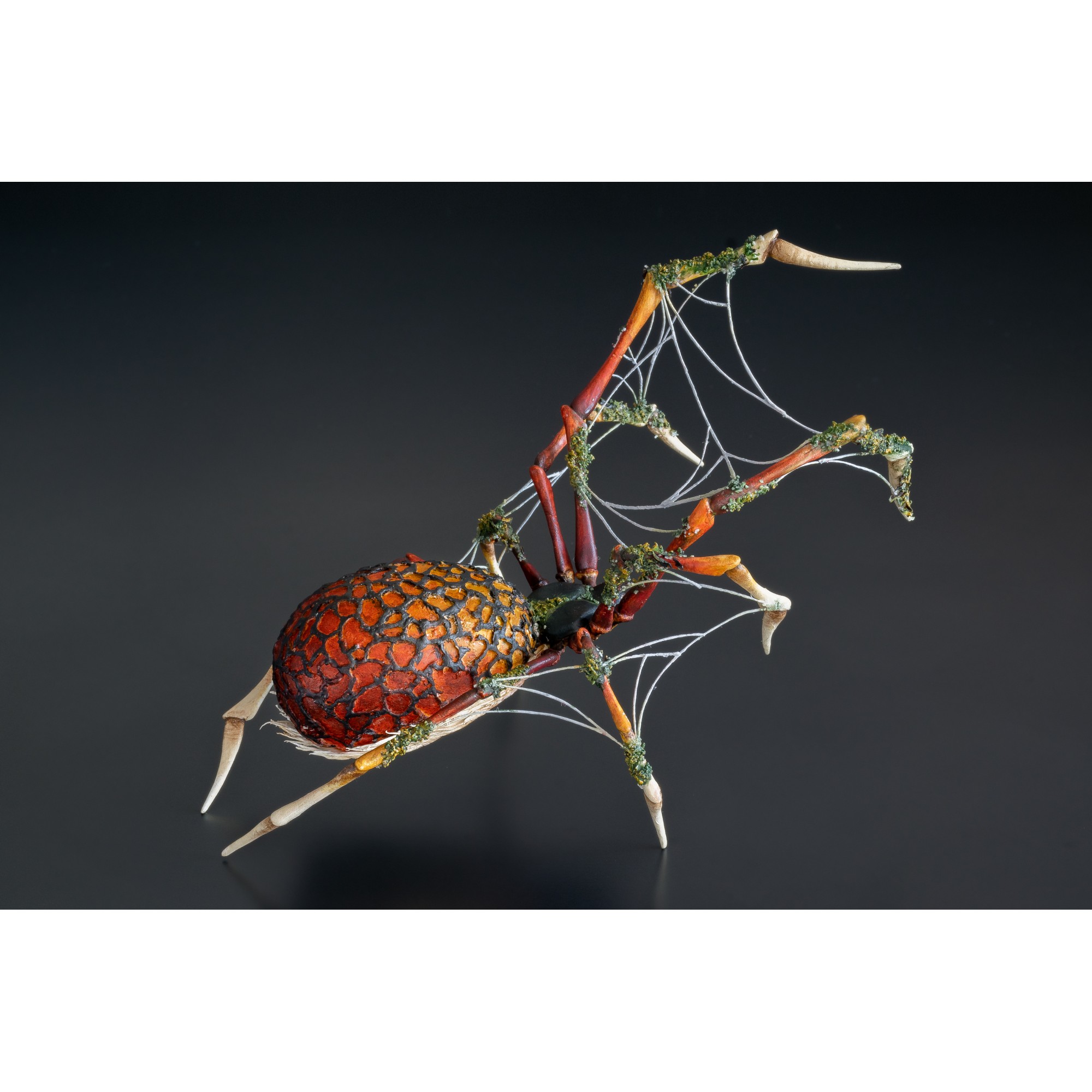 Collectible Handmade Fire spider sculpture. OOAK