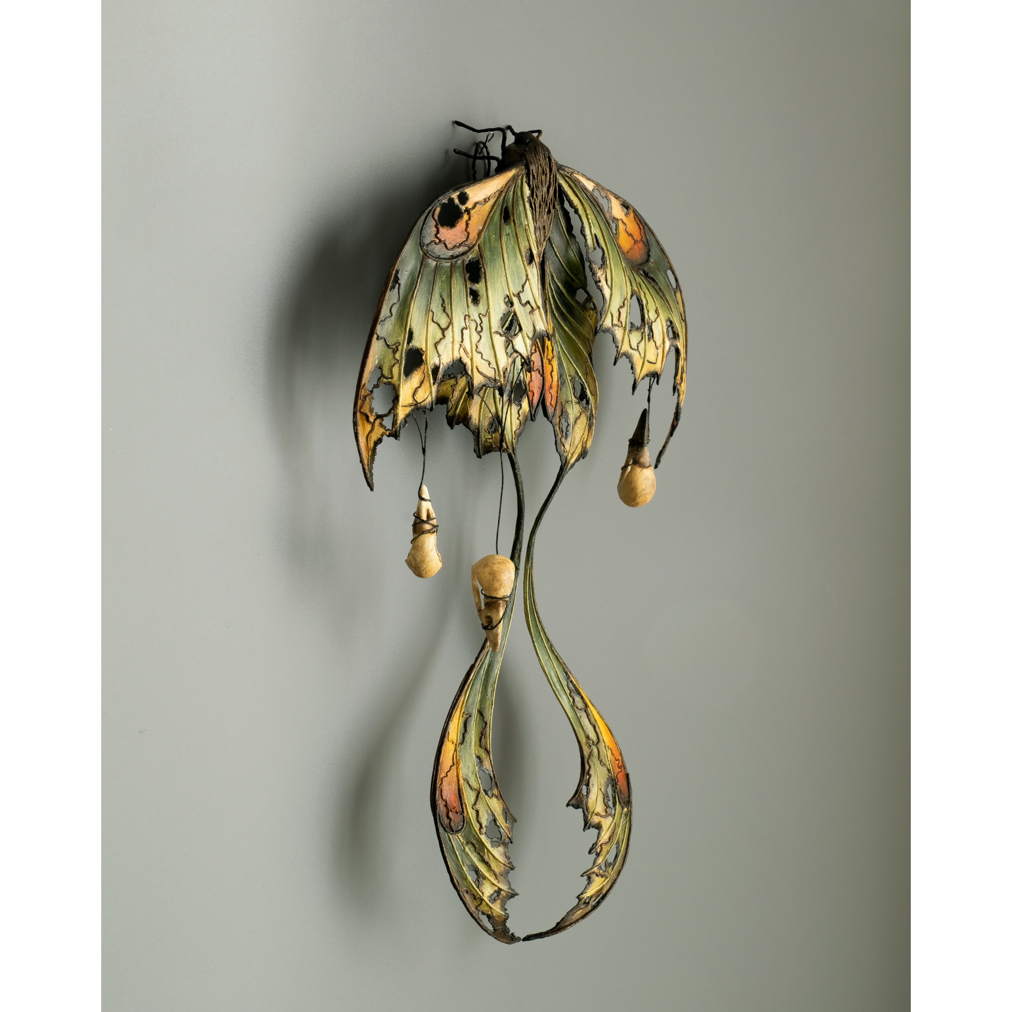 Collectible Luna moth sculpture. Art handmade